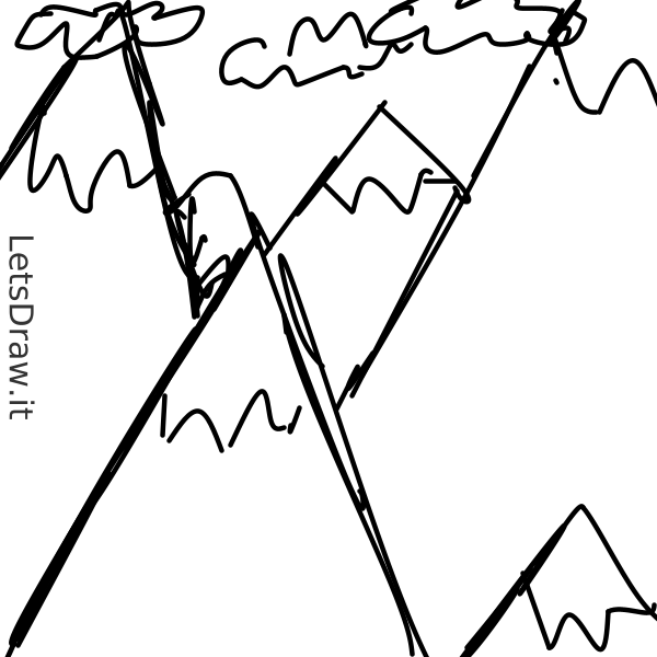How to draw mountains / i1prnckig.png / LetsDrawIt