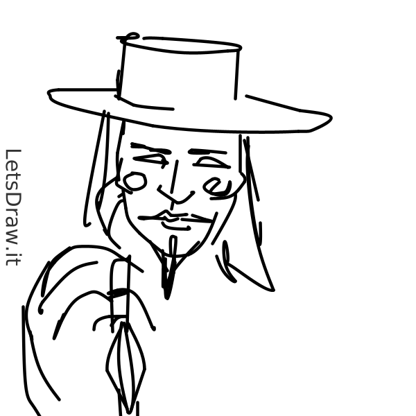 How to draw anonymous mask / i3frp9o7a.png / LetsDrawIt