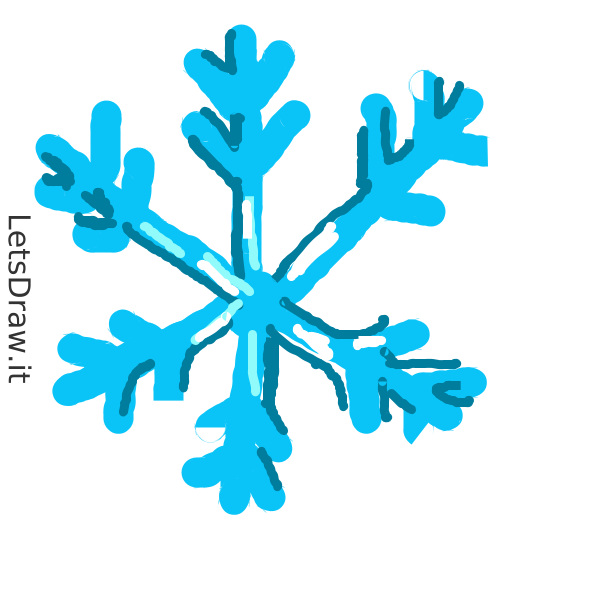 How to draw snowflake / i663x18jk.png / LetsDrawIt