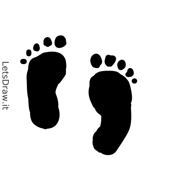 How to draw footprints / LetsDrawIt