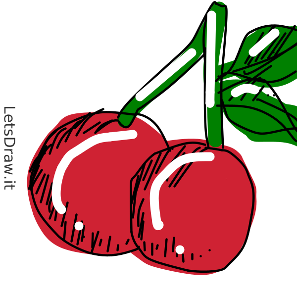 How to draw cherries / iai65fqy.png / LetsDrawIt