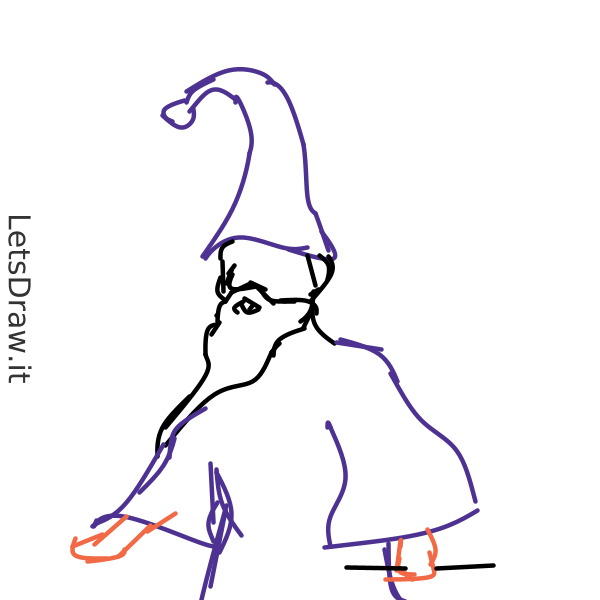 How to draw wizard / iaj1penw.png / LetsDrawIt