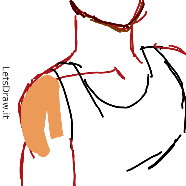 How to draw shoulder / iamjqsrjj.png / LetsDrawIt