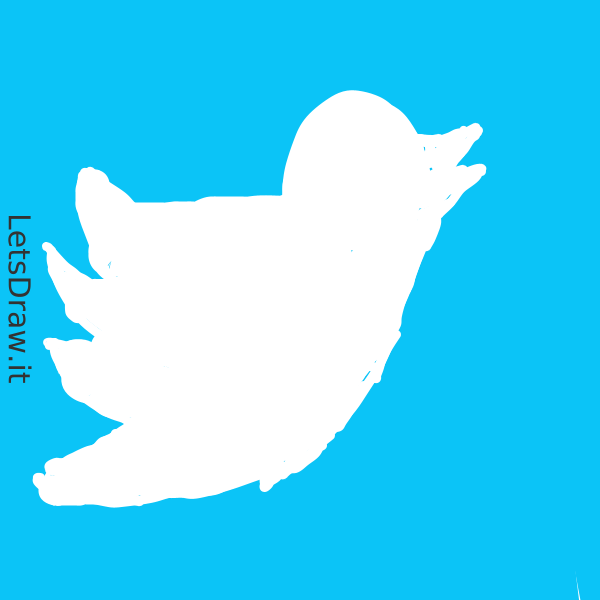 How to draw Twitter / iapbqxdfq.png / LetsDrawIt