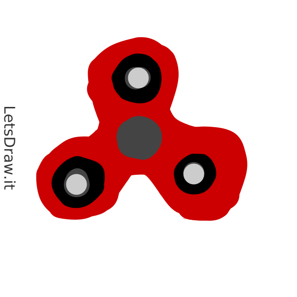 How to draw fidget spinner / LetsDrawIt