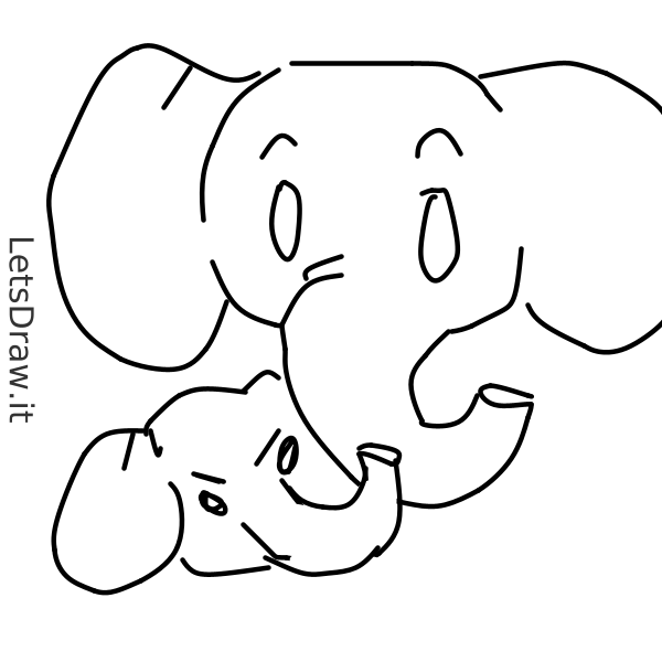 How to draw Elephants / idcubpymn.png / LetsDrawIt