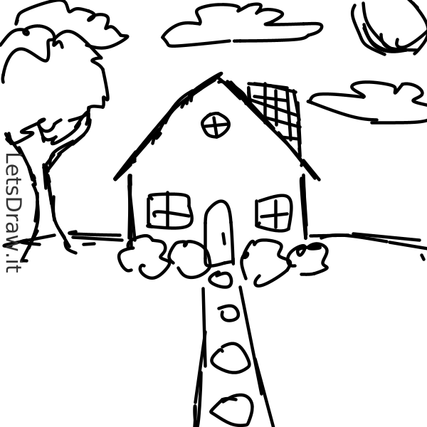 How to draw house / ifi4doh1b.png / LetsDrawIt