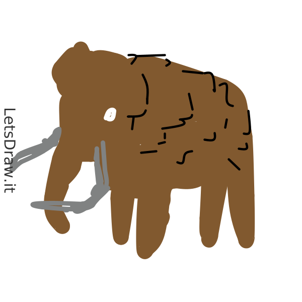 How to draw mammoth / ig1bjawa.png / LetsDrawIt