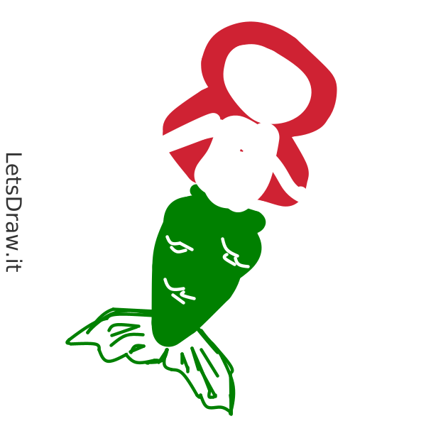 How to draw mermaid / igsibumbe.png / LetsDrawIt