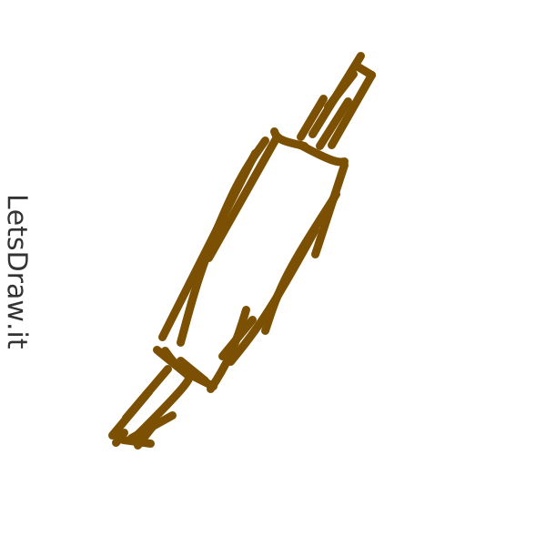 How to draw rolling pin / ihd3knbmy.png / LetsDrawIt