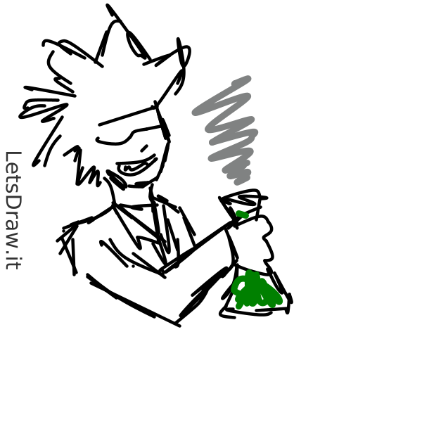 How to draw scientist / inhcdicmx.png / LetsDrawIt