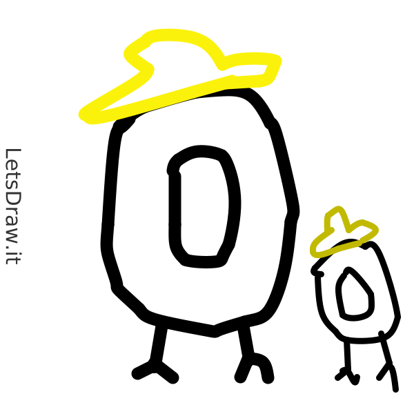 How to draw zero / ini3kondw.png / LetsDrawIt