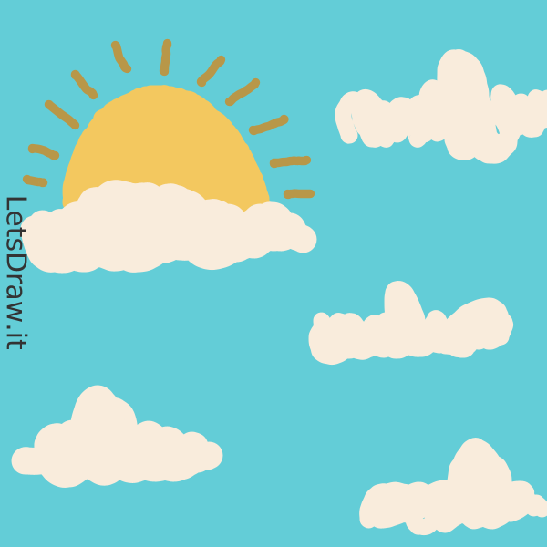 How to draw blue sky / LetsDrawIt