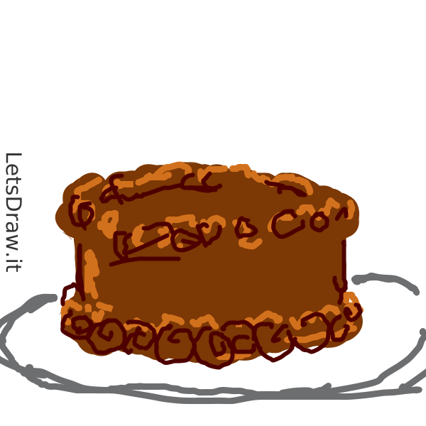 How to draw chocolate cake / irs4qsyiu.png / LetsDrawIt