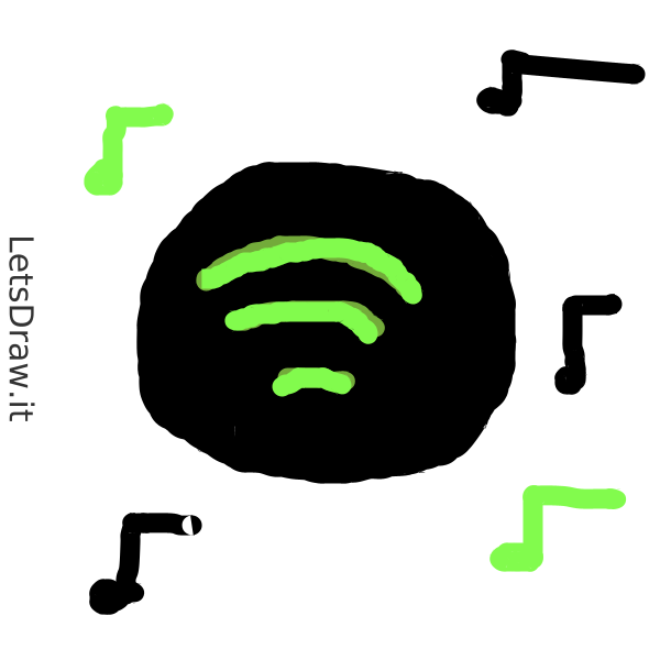 How to draw Spotify / irw5xrwxg.png / LetsDrawIt
