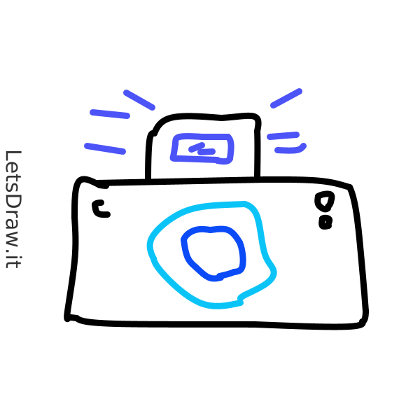How to draw Photo cameras / it51kt3a7.png / LetsDrawIt