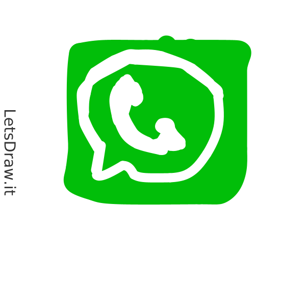 How to draw WhatsApp / itp7k3848.png / LetsDrawIt