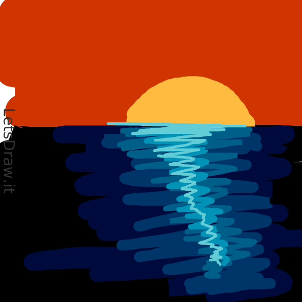 How to draw sunset / iw7jex85p.png / LetsDrawIt