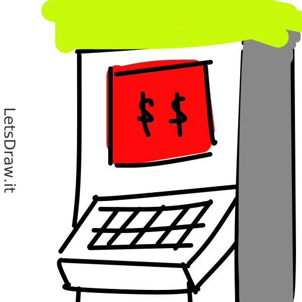 How to draw ATM / iwswk99io.png / LetsDrawIt