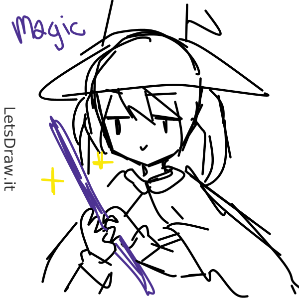 How to draw magic wand / ixebs1rd.png / LetsDrawIt