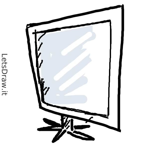 How to draw monitor / ixrhkymxw.png / LetsDrawIt