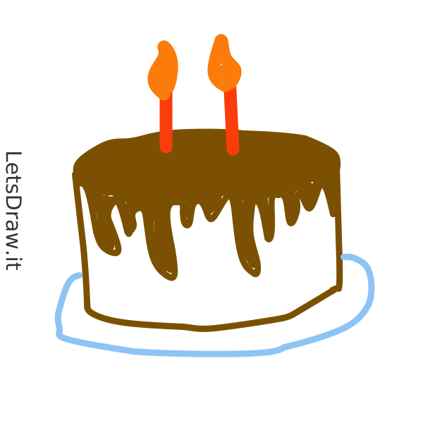 How to draw chocolate cake / iybkpwi14.png / LetsDrawIt