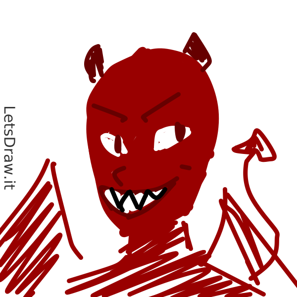 How to draw devil / j1stf53pp.png / LetsDrawIt