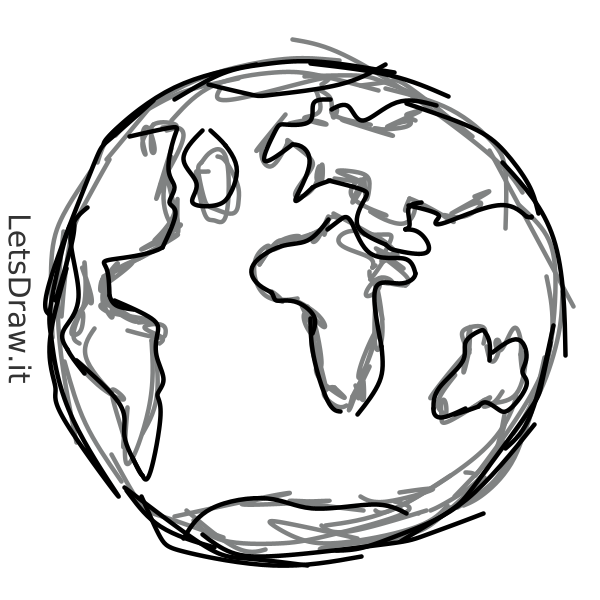 How to draw world / j3ujtsby.png / LetsDrawIt