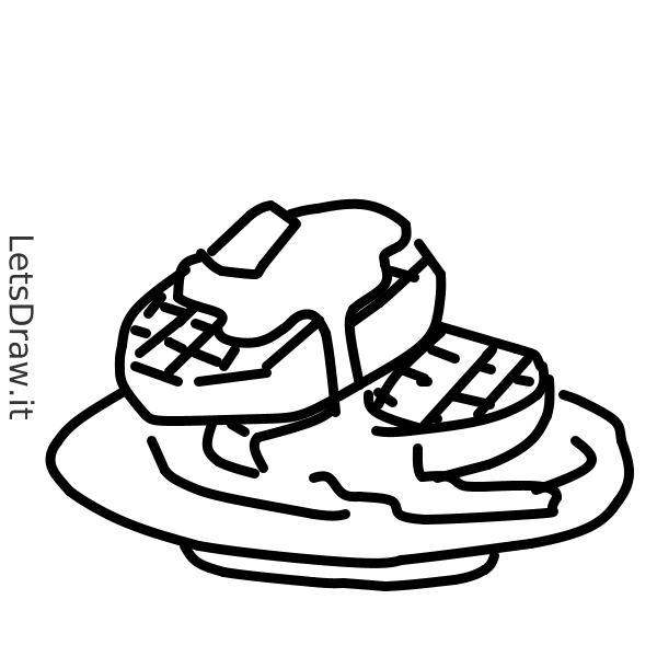 How to draw waffle / j5akead14.png / LetsDrawIt