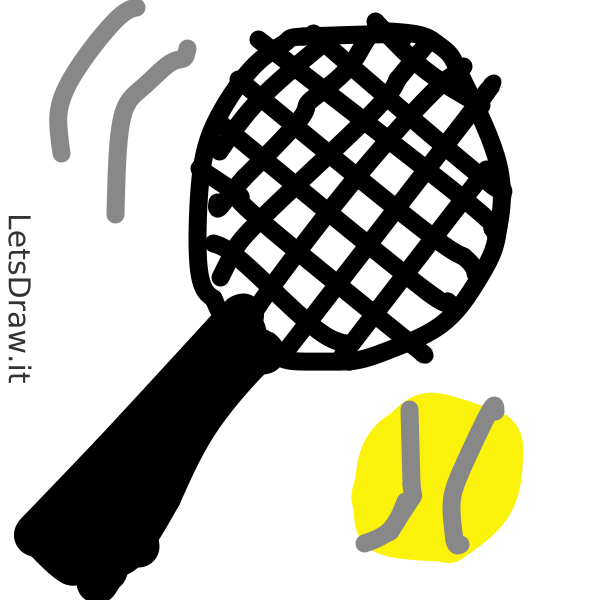 How to draw tennis racket / jas1k8kkg.png / LetsDrawIt