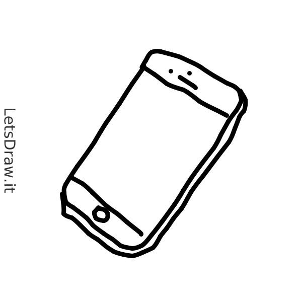 How to draw Smartphone / jbosdub9m.png / LetsDrawIt