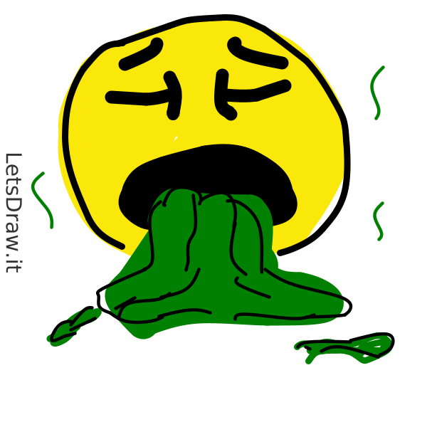 How to draw vomit / jbwunpho7.png / LetsDrawIt