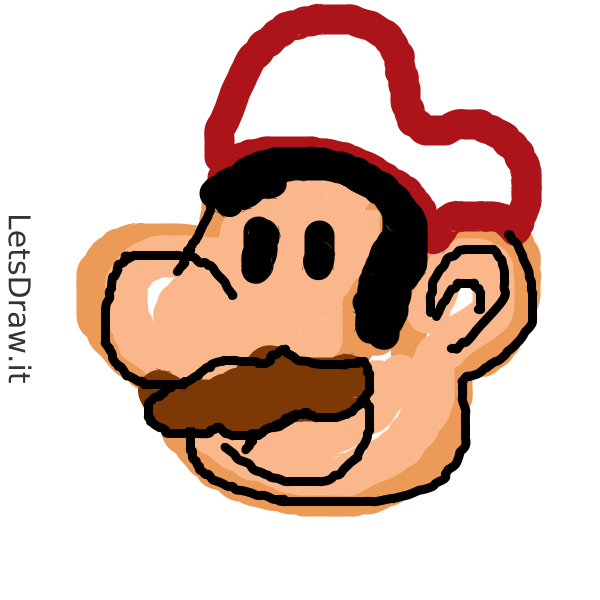 How to draw Mario / jd7uqdicf.png / LetsDrawIt