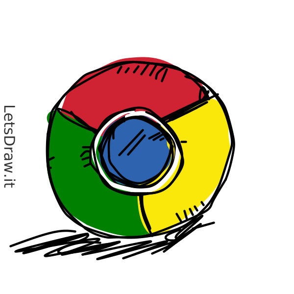 How to draw Chrome / jhnkrzde1.png / LetsDrawIt