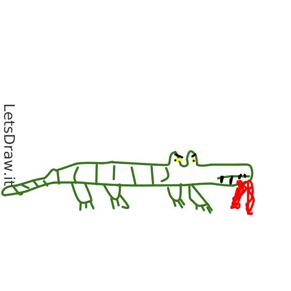 How to draw alligator / jjprgohhz.png / LetsDrawIt