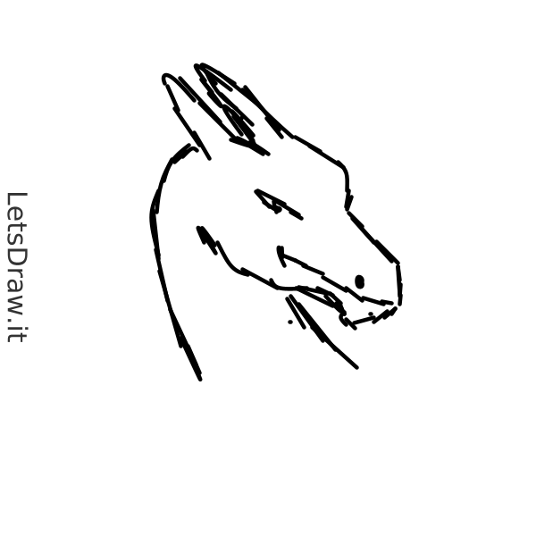 How to draw dragon / LetsDrawIt