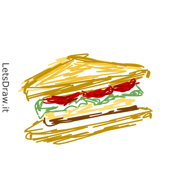 How to draw sandwich / jkoadi3xn.png / LetsDrawIt