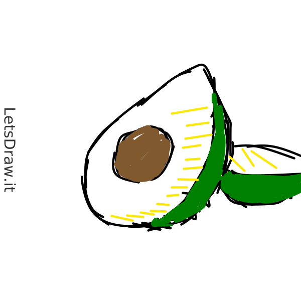 How to draw avocado / jm48dggos.png / LetsDrawIt