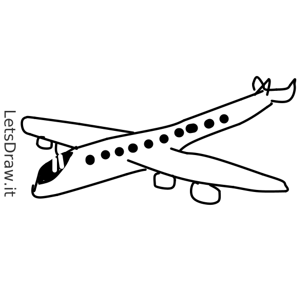 How to draw airplane / johzg3akt.png / LetsDrawIt