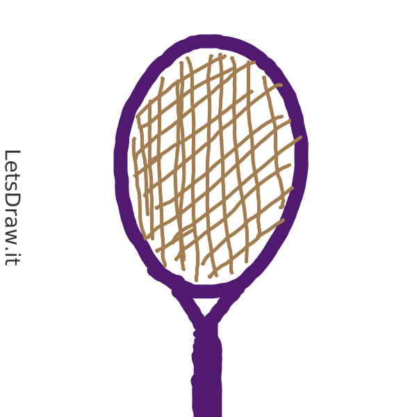 How to draw tennis racket / jpdrefk1y.png / LetsDrawIt