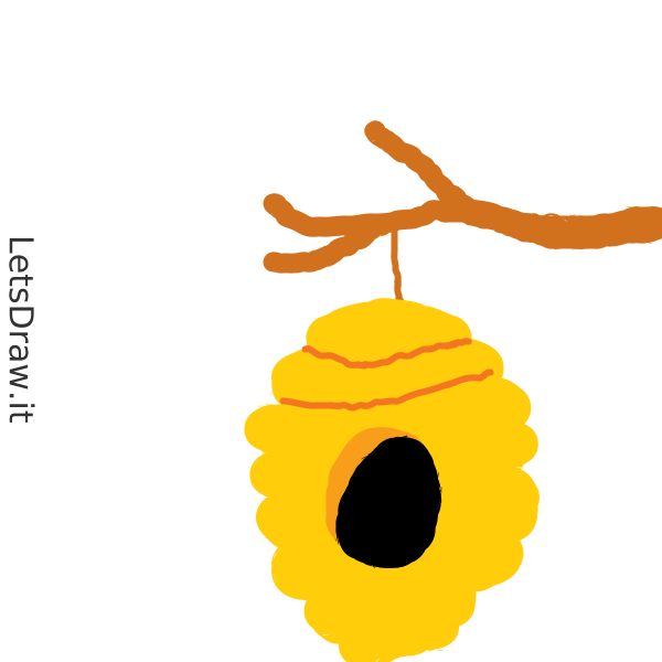 How to draw bee hive / juu4tcoh1.png / LetsDrawIt