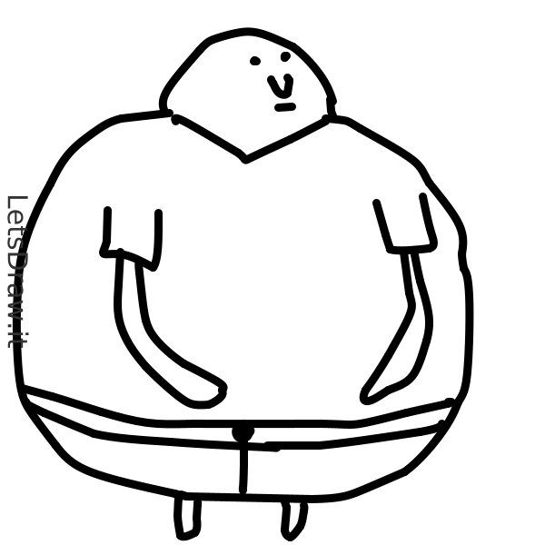 How to draw fat man / juwtr8a1k.png / LetsDrawIt