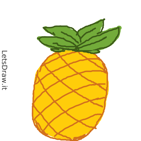 How to draw pineapples / jwjfo18s4.png / LetsDrawIt