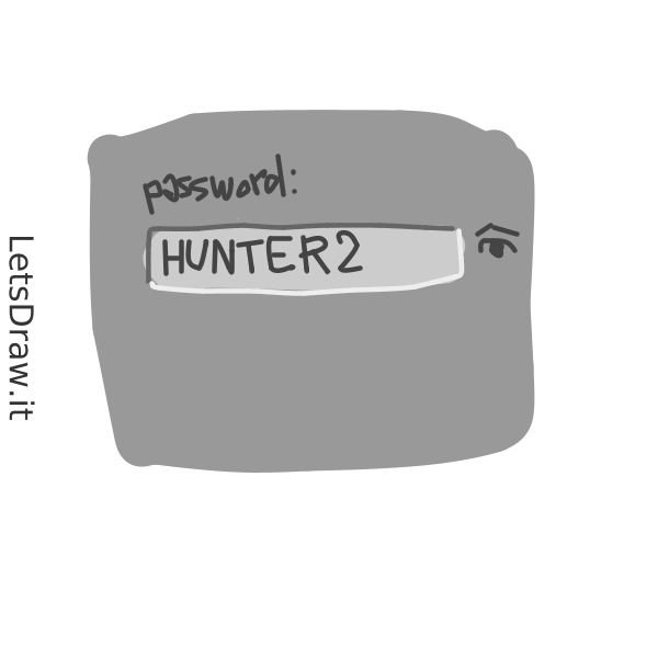 How to draw password / jxtzg6woh.png / LetsDrawIt
