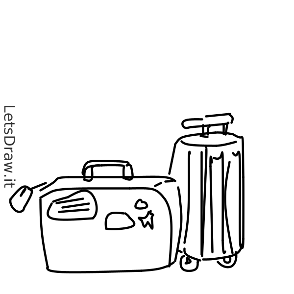 How to draw Luggage / k1xnpfcty.png / LetsDrawIt