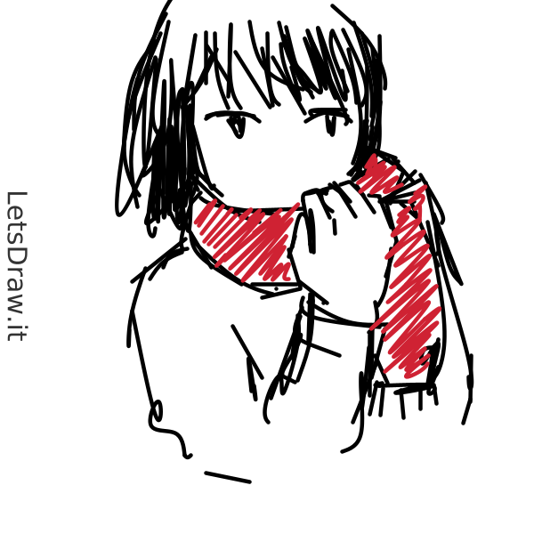 How to draw scarf / k4redk8a1.png / LetsDrawIt