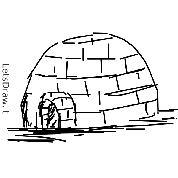 How to draw igloo / k7hqd4158.png / LetsDrawIt