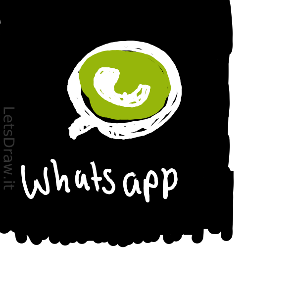 How to draw WhatsApp / k9jeqboqm.png / LetsDrawIt