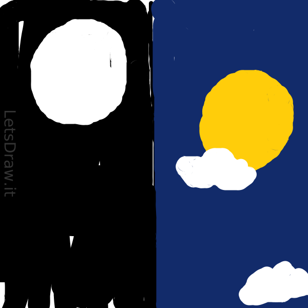 How to draw day / k9ozx6agf.png / LetsDrawIt
