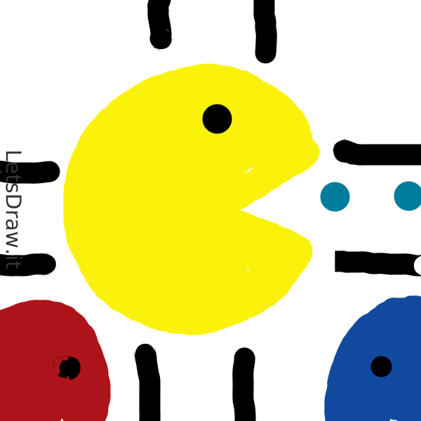 How to draw pacman / kafwouiyf.png / LetsDrawIt